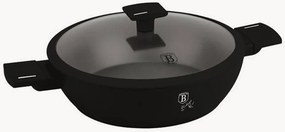 Mělký hrnec's nepřilnavým povrchem a pokličkou Matte Black