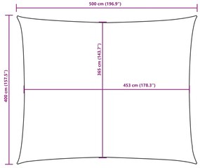 vidaXL Marketos Stínící plachta oxfordská látka obdélníková 4 x 5 m žlutá