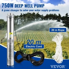 Ponorné čerpadlo do hlubokých studní, 750 W 230 V/50 Hz, 105 l/min 62 m
