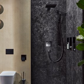 Hansgrohe ShowerSelect Comfort E, termostat pod omítku pro 2 spotřebiče, černá matná, HAN-15572670