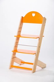 Lucas Wood Style rostoucí židle MIXLE -  přírodní/oranžová rostoucí židle MIXLE: Autíčko