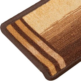 Samolepící nášlapy na schody 15 ks 65x21x4 cm hnědé 326209