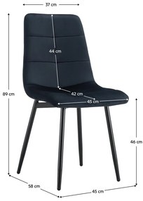 Jídelní židle DAMIA TYP 1 Tempo Kondela Černá