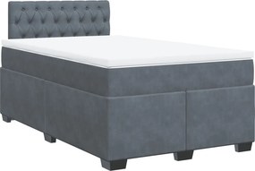 Box spring postel s matrací tmavě šedý 120x190 cm samet 3286265