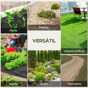 Outsunny Tkanina pro kontrolu plevele – Zábrana proti plevelu 2x100 m Geotextilní tkanina 60 g/m² pro kontrolu plevele a zahradního plevele Černá záb…