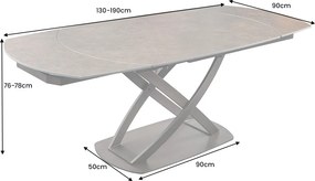 Roztahovací jídelní stůl Rafiqa 130-190 cm bronz