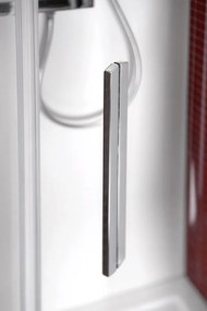 Polysan LUCIS LINE čtvrtkruhová sprchová zástěna, 1000x1000mm, R550, čiré sklo