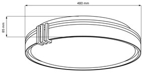 LED Stmívatelné koupelnové stropní svítidlo ARLETTA LED/72W/230V IP44 + DO