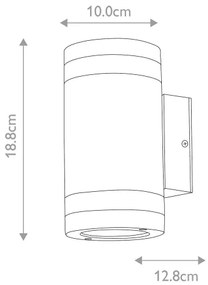 Elstead MAGNUS-2 - LED Venkovní nástěnné svítidlo MAGNUS 2xGX53/9W/230V IP44