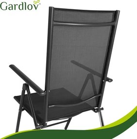 Skládací zahradní židle Gardlov černá, 2 kusy