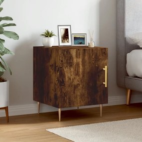 Noční stolek kouřový dub 40 x 40 x 50 cm kompozitní dřevo - Default Title
