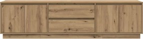 TV skříňka s LED osvětlením dub artisan 193,5x41x50 cm 3328443