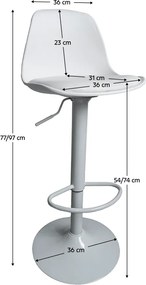 Barová židle, bílá, DOBBY NEW