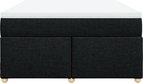 Box spring postel s matrací černá 140x200 cm textil 3285382