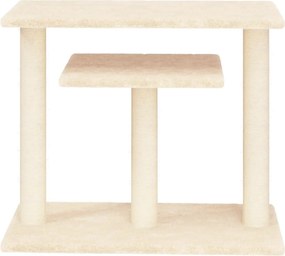 Škrabadlo pro kočky s plošinami krémové 62,5 cm 172046