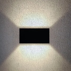 Brilagi - LED Venkovní nástěnné svítidlo DOUBLE CUBE LED/12W/230V černá IP65