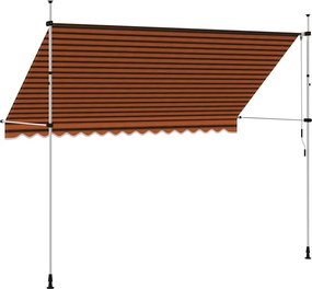 Ručně zatahovací markýza 350 cm oranžovo-hnědá 145839