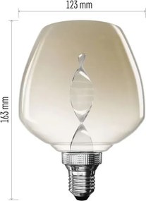 EMOS LED žárovka Filament jantar S123 3,5W E27 Z59D01