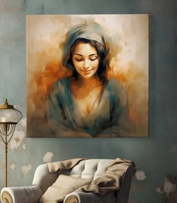 Obraz na plátně - Meditace, abstrakce, žena, vnitřní spokojenost FeelHappy.cz Velikost obrazu: 140 x 140 cm
