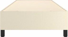 Rám postele s boxspringem krémový 80 x 200 cm umělá kůže 3121013