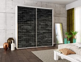 Šatní skříň PENELOPA 205 Černá cihla