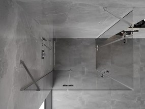 Mexen Mist-H Duo, 2-křídlý ​​výklopný sprchový kout 110 x 70 cm, čiré sklo, chromový profil, 8A5-110L-070P-01-00