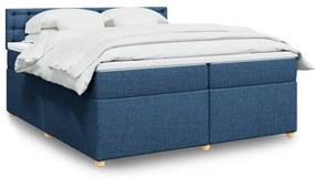 Box spring postel s matrací modrá 200x200 cm textil 3286807