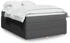 Box spring postel s matrací tmavě šedá 160x200 cm textil 3285582