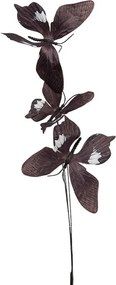 Dekorační větvička s tmavými motýlky Butterfly - 10*10*65 cm