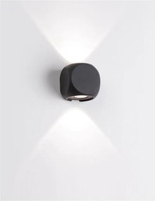 NV 9226216 Venkovní nástěnné svítidlo ZARI černý hliník a sklo Cree LED 2x2W 3000K 100-240V 2x38st. IP54 světlo ve dvou směrech - NOVA LUCE