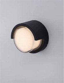 NV 9026002 Venkovní nástěnné svítidlo MAX tmavě šedý ABS čirý a bílý akryl LED 12W 3000K 200-240V 120st. IP65 - NOVA LUCE