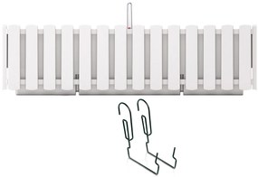 Prosperplast Truhlík s kov. držákem BOARDEE FENCYCASE W bílý 58cm