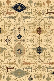 Kusový koberec vlněný Dywilan Polonia Persej krémový béžový Rozměr: 235x350 cm