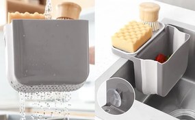 Tutumi, organizér do kuchyňského dřezu, bílá-šedá, HOM-03202