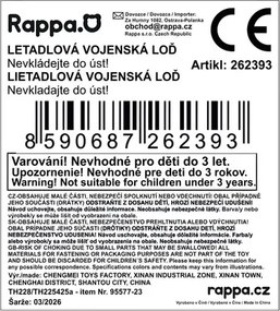 RAPPA Model lodi Letadlová vojenská loď / Měřítko 1:64 / 12,5 cm / Na