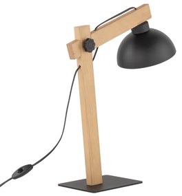 Stolní lampa OSLO 1xE27/15W/230V borovice/černá