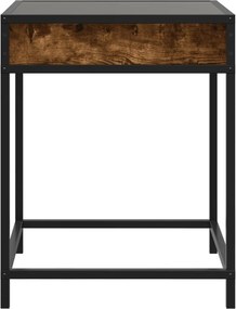 Noční stolek s Infinity LED kouřový dub 40 x 40 x 51 cm 3284093