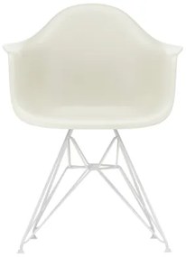 Eames Plastic Armchair DAR bíle lakovaná oblázková bílé na tvrdou podlahu Vitra