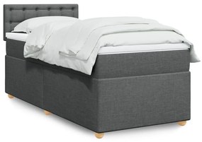 Box spring postel s matrací tmavě šedá 100 x 200 cm textil 3288906