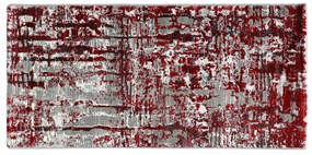 XXXLutz KOBEREC TKANÝ NA PLOCHO, 70/140 cm, šedá, červená - Tkané koberce - 003580028553