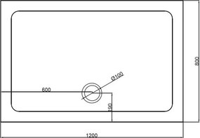 BPS-koupelny Obdélníkový sprchový kout HYD-OK02B 100x80 chrom/transparent + vanička HYD-OSV-ST03A bílá