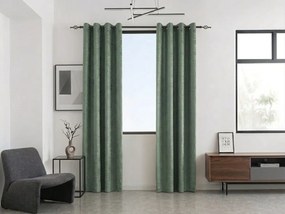 Zatemňovací závěs LOOM VELVET 140x250 cm, zelený Zavěšení: Řasící páska