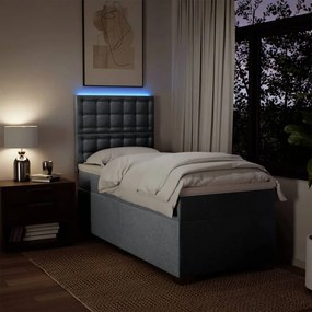 Box spring postel s matrací světle šedá 80 x 200 cm textil 3292629
