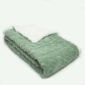 TOP Beránková deka COSY 150x200 - Světle zelená