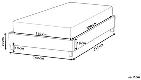 Manželská postel 140 cm ROXENNE (s roštem) (béžová). 1007473