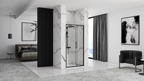 Rea - RAPID FOLD zalamovací sprchové dveře - černý mat, 80 x 195 cm, REA-K6418
