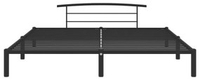 Petromila Rám postele černý kov 200 x 200 cm