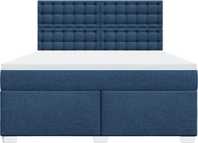 Box spring postel s matrací modrá 180x200 cm textil 3290587