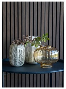 Světle žlutá skleněná ručně vyrobená váza – House Nordic