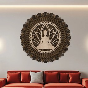 dřevo života 5 vrstvá mandala VNITŘNÍ KLID Zvolte rozměr (cm): 60x60, Zvolte barvu dekoru: Dub Sonoma